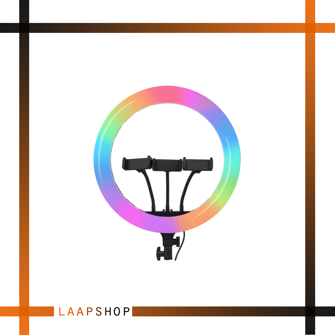 مشخصات و خرید رینگ لایت عکاسی سایز 36 مدل MJ36-RGB | لپشاپ